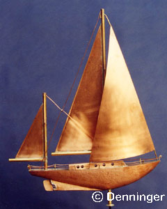 Boat Weathervanes - Copper Sailing Ship Weather Vanes - Sailboat ...